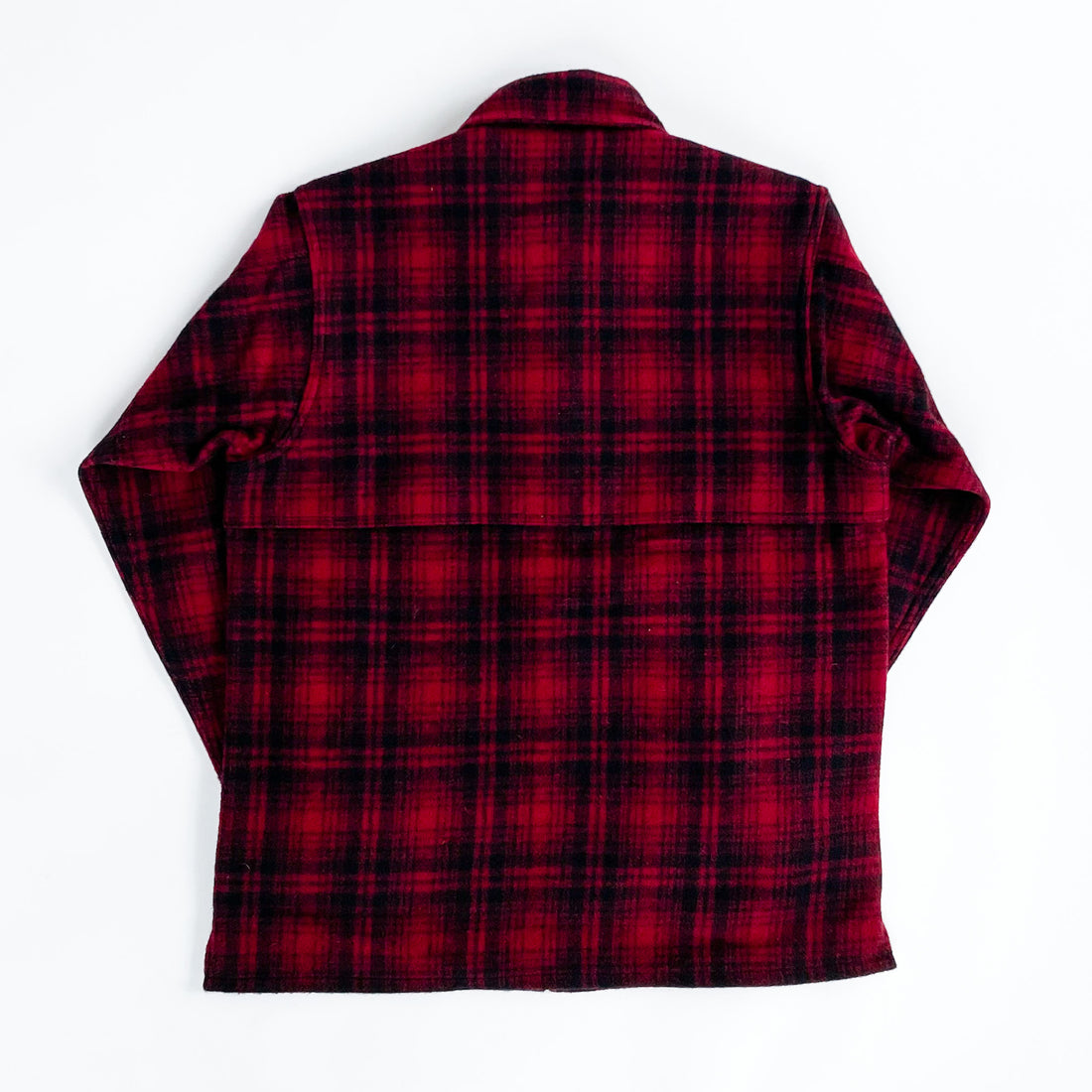 Double Cape Jac Shirt - Red Black Muted Plaid – Johnson Woolen Mills